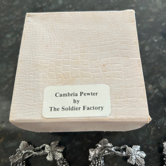 Wanda Scuby | Dining | Nib Signed Wanda Scruby Pewter Set Four Napkin ...